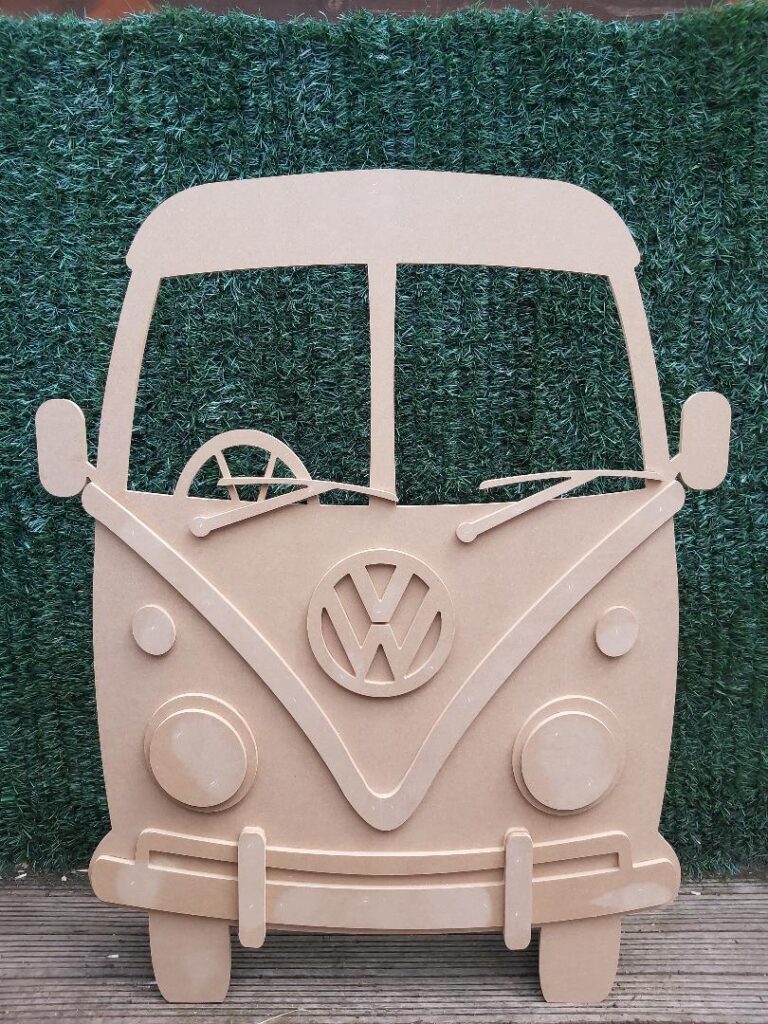 VW Camper van themed Mdf 2 person 5ft Photo Prop Wedding Event Selfie ...