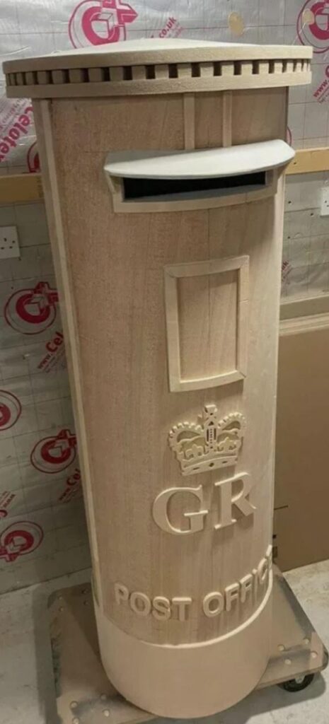 Iconic British Victorian Plywood Post Box Pillar Box Life Size Wedding ...
